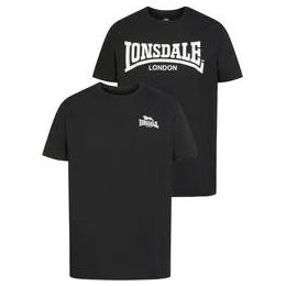 T-Shirt Lonsdale "PIDDINGHOE", Herren, Gr. 5XL (72/74), schwarz, Single Jersey, Obermaterial: 100% Baumwolle, Rundhals, Shirts T-Shirt