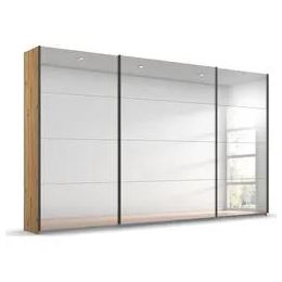 Schwebet&uuml;renschrank Rauch "Kleiderschrank Schrank Garderobe W&auml;scheschrank Ankleide ORACLE", braun (eiche artisan), B:315cm H:210cm T:62cm, Holzwerkstoff, Schr&auml;nke, Schwebet&uuml;renschrank, mit vollfl&auml;chig aufgelegten Spiegelelementen MADE IN GERMANY