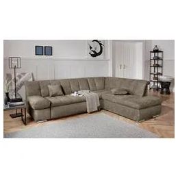 Ecksofa DOMO collection "Mona L-Form bequem und komfortabel, Breite 271cm, L-Form", braun (schlamm), B:271cm H:80cm T:213cm, Struktur fein 100% Polyester;Chenilleoptik 100% Polyester, Sofas, Ecksofa, wahlweise mit Bett- und Armlehnfunktion