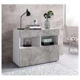 Sideboard OTTO HOME "Sorano", wei&szlig; (wei&szlig; matt, beton, optik), Sideboards, Sideboard, Breite 111 cm