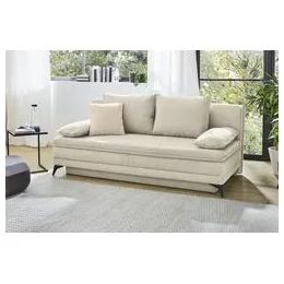 Jockenh&ouml;fer Schlafsofa JOCKENH&Ouml;FER GRUPPE "Laurin, B: 202 cm, Liegefl. 158x200 cm, Dauerschl&auml;fer", beige, B:202cm T:105cm, Korpus: 100% Polyester;Kissen: 100% Polyester, Sofas, Schlafsofa, mit Bettfunktion, Bettkasten, Kaltschaumtopper &1 Zierkissen