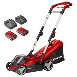Akkurasenm&auml;her Einhell "Einhell Power X-Change RASARRO 36/34", rot, B:37cm H:89,5cm T:133cm, Rasenm&auml;her, mit 2x Akku 18V/3,0Ah und 2x Ladeger&auml;t