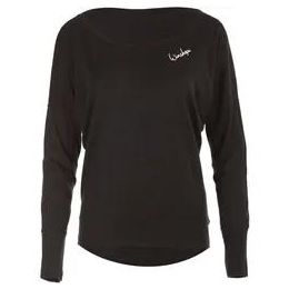 Langarmshirt WINSHAPE "MCS002", Damen, Gr. XXL, schwarz, 50% Modal, 50% Baumwolle, U-Boot-Ausschnitt, Shirts Langarmshirt, Ultra leicht