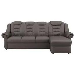 Ecksofa Home Affaire "Boston L-Form", braun (mud), B:262cm H:102cm T:165cm, 64% Polyurethan, 25% Polyester, 11% Baumwolle, Sofas, Ecksofa, mit hoher R&uuml;ckenlehne, wahlweise mit Bettfunktion