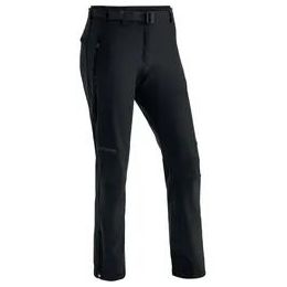 Funktionshose Maier Sports "Tech Pants W", Damen, Gr. 21, Kurzgr&ouml;&szlig;en, schwarz, Vorderseite: 92% Polyester, 8% Elasthan; R&uuml;ckseite: 100% Polyester, Hosen Funktionshose, Warme Softshellhose, elastisch und winddicht
