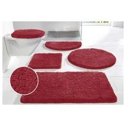 Badematte OTTO HOME "Sanremo, Badvorleger, Badezimmer Teppich, sehr weich" Gr. 6, rot, H:30mm, Polyester, Badematten, Badematte, Badteppich, unifarben, rechteckig, rund & als 3-tlg. Set erh&auml;ltlich, Topseller