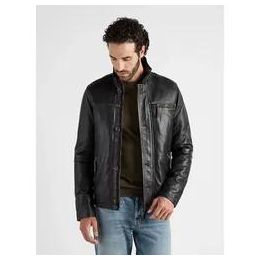 Blouson JCC "1416", Herren, Gr. 54, schwarz, Obermaterial: 100% Leder Rind; Futter: 100% Baumwolle, mit Knopf, Jacken Blouson