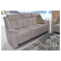 Sit & More 3-Sitzer SIT & MORE "Basel", grau, B:190cm H:98cm T:95cm, Altara Nubuck, Luxus-Microfaser (100% Polyester);PRIMABELLE-Microfaser, Luxus-Microfaser (100% Polyester);SOFTLUX-Kunstleder;NaturLEDER (echtes Rindsleder), Sofas