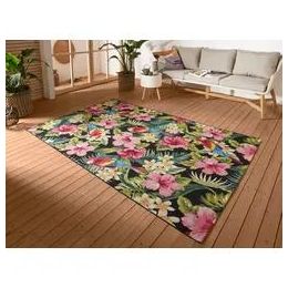 Outdoorteppich Hanse Home "Tropical Feeling", bunt, B:200cm H:3mm L:285cm, Polyester, Polypropylen (PP), Teppiche, Outdoorteppich, In-& Outdoor, Teppich, Wetterfest, Balkon, Garten, Wohnzimmer, Floral