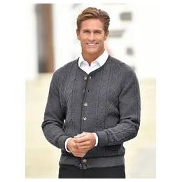 Strickjacke Marco Donati, Herren, Gr. 52, grau (grau, meliert), 70% Polyacryl, 30% Wolle, unifarben, Strickjacken Strickjacke