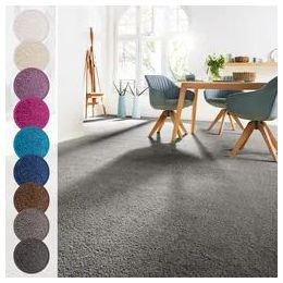 Teppichboden ANDIAMO "Sophie, Frisee-Velours, Gesamth&ouml;he 12 mm, Luxusklasse LC3", grau (dunkelgrau), B:400cm L:400cm, Kunstfaser, Teppiche, Uni Farben, Breite 400 cm oder 500 cm, strapazierf&auml;hig & pflegeleicht
