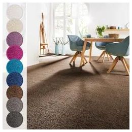 Teppichboden ANDIAMO "Sophie, Frisee-Velours, Gesamth&ouml;he 12 mm, Luxusklasse LC3", braun, B:500cm L:300cm, Kunstfaser, Teppiche, Uni Farben, Breite 400 cm oder 500 cm, strapazierf&auml;hig & pflegeleicht
