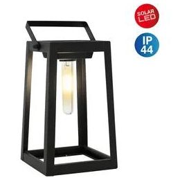 N&auml;ve LED Solarleuchte N&Auml;VE "Camping", schwarz, B:15cm H:25,5cm L:15cm, Leuchten, incl. 1x LED warmwei&szlig;, mit Henkel, schwarz, h: 25,5cm
