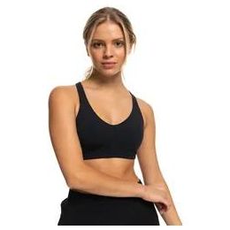 Sporttop Roxy "Heart Into It", Damen, Gr. S, grau (anthrazit), Obermaterial: 25% Elasthan, 75% Microfaser;, Tops Sporttop