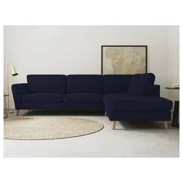 Ecksofa Home Affaire "MARSEILLE 278/202 cm, L-Form, Ottom. rechts/links, verschiedene Bez&uuml;ge", blau, B:278cm H:88cm T:202cm, Webstoff (100% Polyester);Struktur fein (58% Polyester, 22% Polypropylen);Filzoptik (100% Polyester), Sofas, Ecksofa, Massivholzbeine Eiche, Landhausstil, Wellenunterfederung