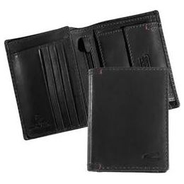 Geldb&ouml;rse Camel Active "Salamanca", Herren, schwarz, Leder, clean, gepflegt, unifarben mit Farbeinsatz, Kleinlederwaren, Geldbeutel, Portemonnaie mit kontrastreichem Handstich-Detail