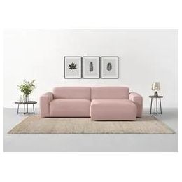 Ecksofa Trendmanufaktur "Braga, mit hochwertigem Kaltschaum, L-Form, in Cord erh&auml;ltlich", lila (flieder), B:255cm H:72cm T:160cm, 92% Polyester, 8% Nylon, Sofas, Ecksofa, modernes Sofa, Couch mit hohem Sitzkomfort, 255/72/160 cm (B/H/T)