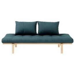 Daybett KARUP DESIGN "Pace", blau (petrolblau), B:200cm H:37cm L:200cm, Daybetten, aus massiven Kiefernholz, inkl. Futonmatratze