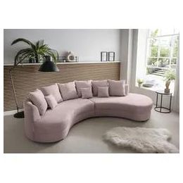 Ecksofa Home Affaire "Limoncello organische Formensprache, L-Form", rosa, B:287cm H:76cm T:160cm, 100% Polyester, Sofas, Ecksofa, ergonomische Form