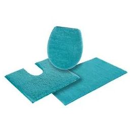 Badematte OTTO HOME "Vanessa, Badvorleger, Badezimmer Teppich" Gr. 11, blau (t&uuml;rkis), H:10mm, Polyester, Badematten, Badematte, Badteppich, weiche Haptik, unifarben