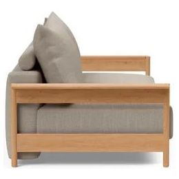 Schlafsofa INNOVATION LIVING TM "MALLOY W 3-Sitzer, sehr bequem, hochwertige Verarbeitung", beige (gravel), B:230cm H:80cm T:118cm, 100% Polyester, Sofas, Schlafsofa, hohe R&uuml;ckenlehne, Dauerschl&auml;fer, stabile Armlehnen, Bettfunktion