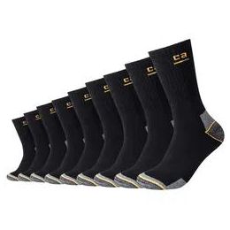 Socken Camano "9er Pack", Damen, Gr. 43-46, schwarz, 74% Baumwolle, 23% Polyester, 3% Elastodien, Colorblocking, Socken Socken