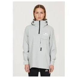Softshelljacke SOS "Noosa", Damen, Gr. M, grau (hellgrau), 100% Polyester, unifarben, normal, ohne Ausschnitt, Jacken Softshelljacke, mit wasserabweisender Beschichtung