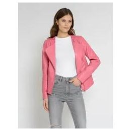 Lederblazer Maze "42021220", Damen, Gr. L, pink (pink punch), Obermaterial: 100% Lammleder. Futter: 100% Viskose. &Auml;rmelfutter: 100% Polyester, Blazer
