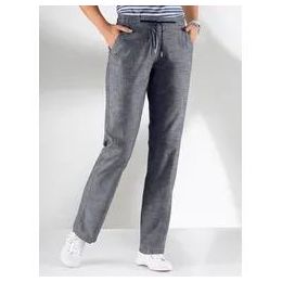 Bootcuthose Casual Looks, Damen, Gr. 44, Normalgr&ouml;&szlig;en, blau (marine), 100% Baumwolle, unifarben, lang, Hosen