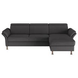 Ecksofa Home Affaire "Calypso L-Form", grau (anthrazit), B:260cm H:85cm T:172cm, 100% Polyester, Sofas, Ecksofa, mit motorischen Funktionen im Sofa und Recamiere