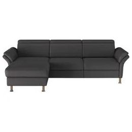 Ecksofa Home Affaire "Calypso L-Form", grau (anthrazit), B:260cm H:85cm T:172cm, 100% Polyester, Sofas, Ecksofa, mit motorischen Funktionen im Sofa und Recamiere