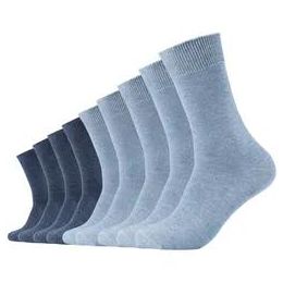Socken Camano "Socken 9er Pack", Damen, Gr. 35-38, blau (stone melange jeans), 70% Baumwolle, 20% Polyamid, 7% Polyester, 3% Elasthan, uni, Socken Socken