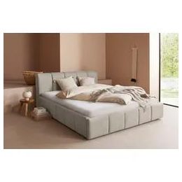 Polsterbett "Maileen", beige, B:171cm L:225cm, 88% Polyester, 9% Rayon, 3% Nylon, LeGer Home by Lena Gercke, Betten, Polsterbett ohne Bettkasten Bettgestell Polsterbett, in 5 Breiten und 3 Farben, incl. Rollrost