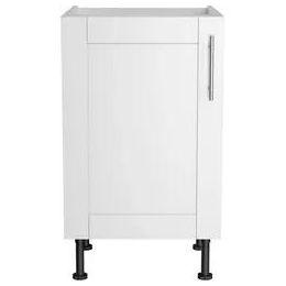 Sp&uuml;lenschrank KOCHSTATION "KS-Ahus", wei&szlig; (wei&szlig; matt, wei&szlig;), B:50cm H:87cm T:58,4cm, Schr&auml;nke, Sp&uuml;lenschrank, Breite 50 cm