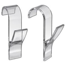 Handtuchhaken Heine HOME, transparent, B:6,5cm H:2,5cm L:10cm, Kunstfaser, Haken