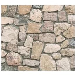 A.S. Cr&eacute;ation Papiertapete A.S. CR&Eacute;ATION "Il Decoro in Naturstein Optik", braun (braun steingrau), B:0,53m L:10,05m, Papier, Tapeten, Steintapete Tapete Steinoptik Tapeten Wohnzimmer Schlafzimmer K&uuml;che