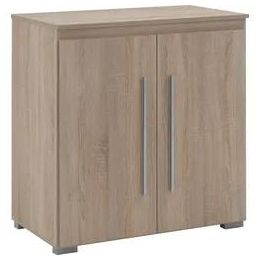 Hochkommode Home Affaire "Bali", braun (eiche, sonoma, nachbildung), B:85cm H:92cm T:50cm, Holzwerkstoff, Kunststoff, Sideboards, T&uuml;rkommode, mit Melaim-Oberfl&auml;che