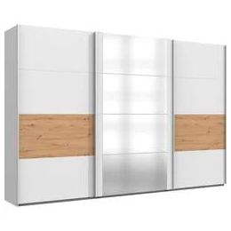 Schwebet&uuml;renschrank wimex "Barmbek Schlafzimmerschrank BESTSELLER Garderobenschrank", wei&szlig; (wei&szlig;, artisan eiche nachbildung, spiegel), B:360cm H:236cm T:64cm, Schr&auml;nke, Schwebet&uuml;renschrank, Kleiderschrank mit 2 Stoffboxen und 2 zus&auml;tzlichen B&ouml;den, Spiegelt&uuml;r