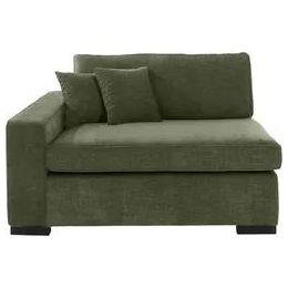 Sofaelement Home Affaire "Skara XXL", gr&uuml;n, B:140cm H:86cm T:130cm, 100% Polyester, Polsterelemente, Modul XXL - zum eigenen Zusammenstellen, Armlehne links/rechts w&auml;hlbar