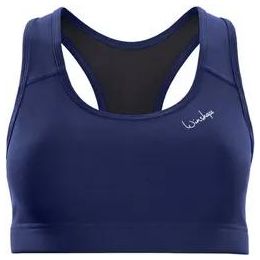 Sport-Bustier WINSHAPE "Functional Comfort Sport-BH SB102C", Damen, Gr. XXL, blau (dunkelblau), 85% Polyester, 15% Elasthan, BHs, mit herausnehmbaren Pads