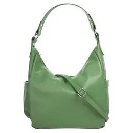 Shopper Samantha Look, Damen, Gr. B/H/T: 35cm x 25cm x 10cm onesize, gr&uuml;n, Leder, unifarben, Taschen Shopper, echt Leder, Made in Italy