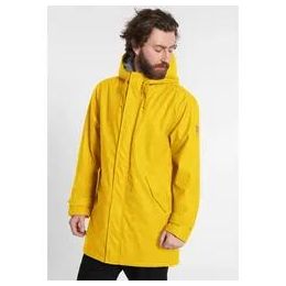 Regenjacke Derbe "Trekholm", Herren, Gr. M, gelb (gelb_grau), Obermaterial: 100% Polyester; Futtermaterial: 100% Polyester, normal, Jacken Regenjacke, wasserabweisend, Innentasche, PVC frei