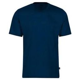T-Shirt TRIGEMA "TRIGEMA T-Shirt aus 100% Baumwolle", Damen, Gr. XL, blau (night, blau), Single Jersey, 100% Baumwolle, Basic, lang, Rundhals, Shirts T-Shirt