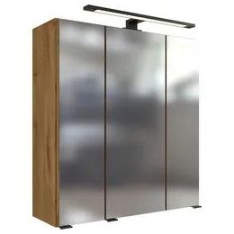 Spiegelschrank Welltime "Chicago", braun (wotaneiche), B:60cm H:64cm T:20cm, Schr&auml;nke, Spiegelschrank, Spiegel, Breite 60 cm