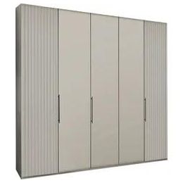 Kleiderschrank Wiemann "Denver", beige (champagner, dekor), B:246,3cm H:236cm T:58cm, Holzwerkstoff, Schr&auml;nke, Kleiderschrank, hochwertige Beschl&auml;ge
