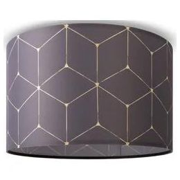 Paco Home Deckenleuchte "Hugo Cube", schwarz, &Oslash; 45,5cm H: 29,5cm, Leuchten, Stoffschirm Lampenschirm Modern Deckenleuchte Stoff Wohnzimmer, Deckenleuchte