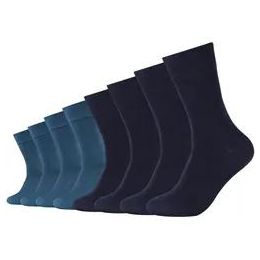 Socken s.Oliver "8er Pack", Damen, Gr. 43-46, blau (navy), 70% Baumwolle, 27% Polyester, 2% Elasthan, 1% Polyamid, uni, Socken Socken