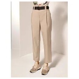 CR&Eacute;ATION L Bundfaltenhose CREATION L, Damen, Gr. 48, Normalgr&ouml;&szlig;en, beige, 63% Lyocell, 37% Polyester, unifarben, lang, Hosen