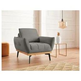 Sessel exxpo - SOFA FASHION "Palic, Loungesessel mit R&uuml;ckenverstellung, hoher Entspannungskomfort", grau (summer), B:92cm H:87cm T:95cm, Sessel, Sessel, inklusive R&uuml;ckenverstellung. Vom Sessel zum Hochlehner. Relaxsessel