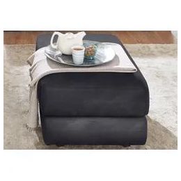 Hocker Calia italia "Gaia, in edlem Design und mit erstklassigem Sitzkomfort", schwarz, B:67cm H:44cm T:90cm, Luxus-Microfaser Ginevra (100% Polyester), Hocker, Polsterhocker, aus pflegeleichtem Luxus-Microfaser Ginevra Hydro Care